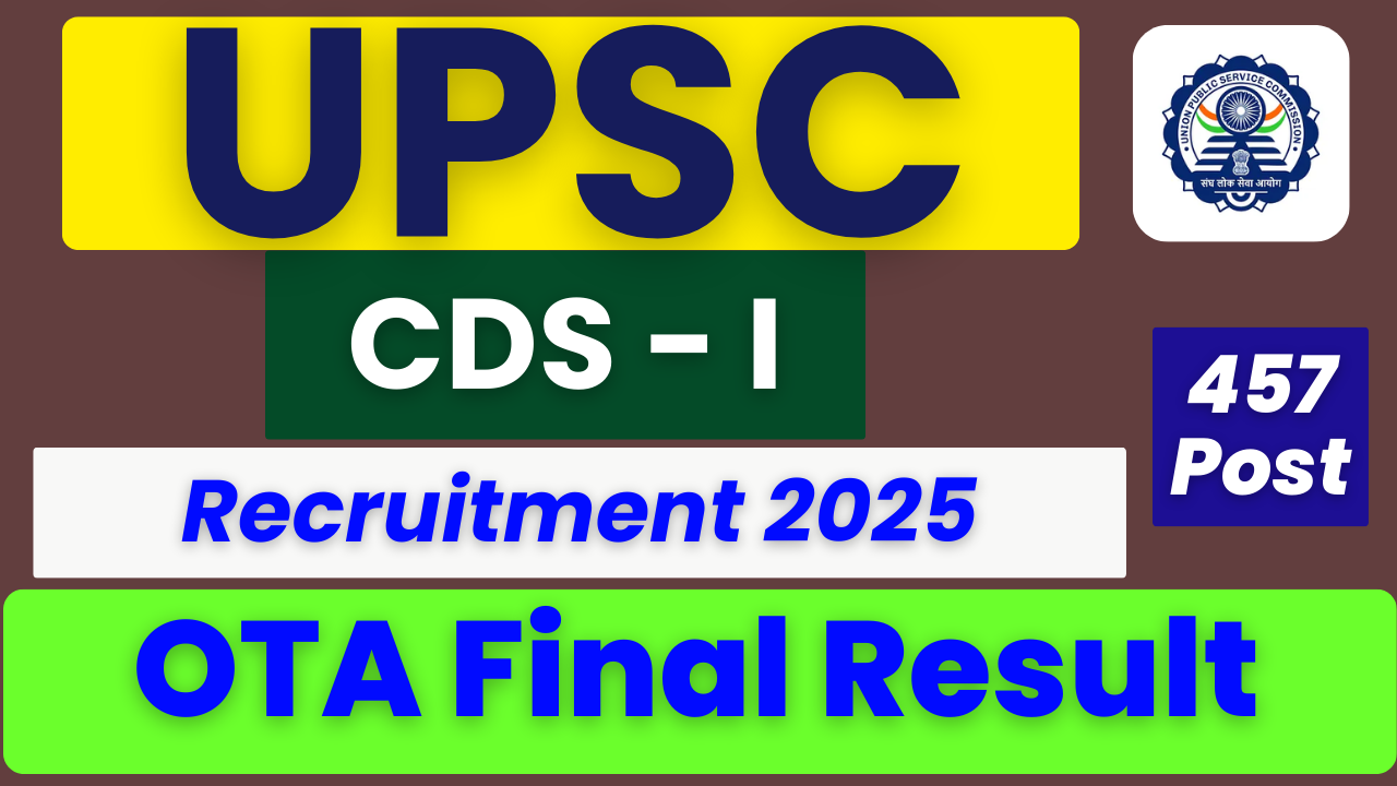 UPSC CDS‑I OTA Final Result 2025 – Check Merit List & Selection Status
